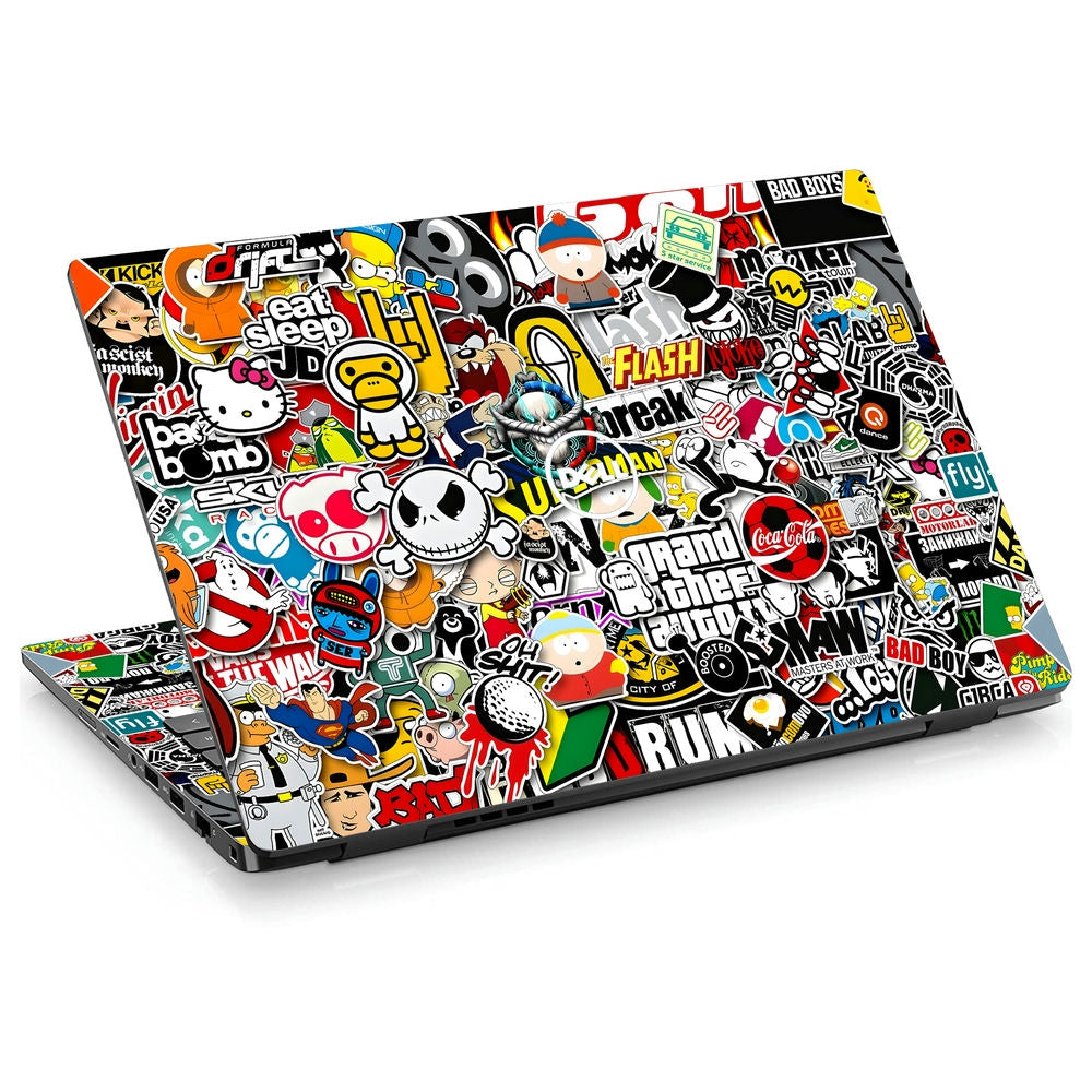 Shop Sticker Bomb Laptop Skin for Dell | Buy Online Now – SkinsLegend