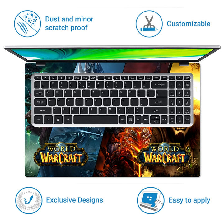 Shop Warcraft Fiery Demon Warrior Laptop Skin | Buy Online Now ...