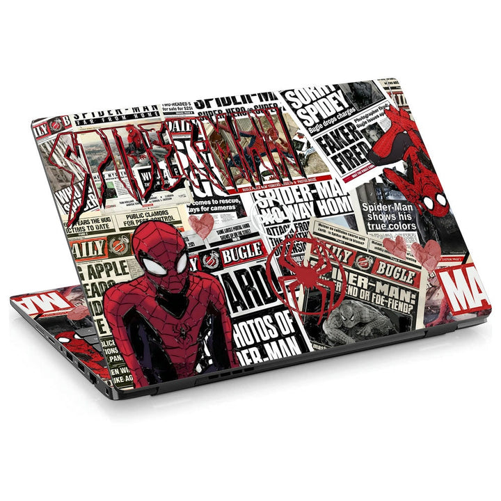 Spiderman Comic Collage 3D Embossed Laptop Skin | Buy Online Now ...