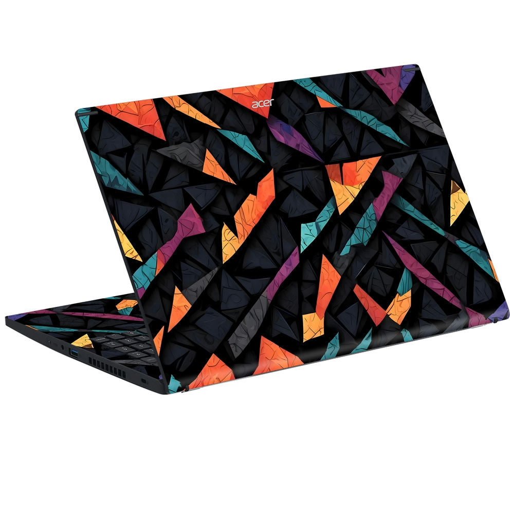 Shop Multicolored Triangular Mosaic Art Laptop Skin for Acer | Buy ...