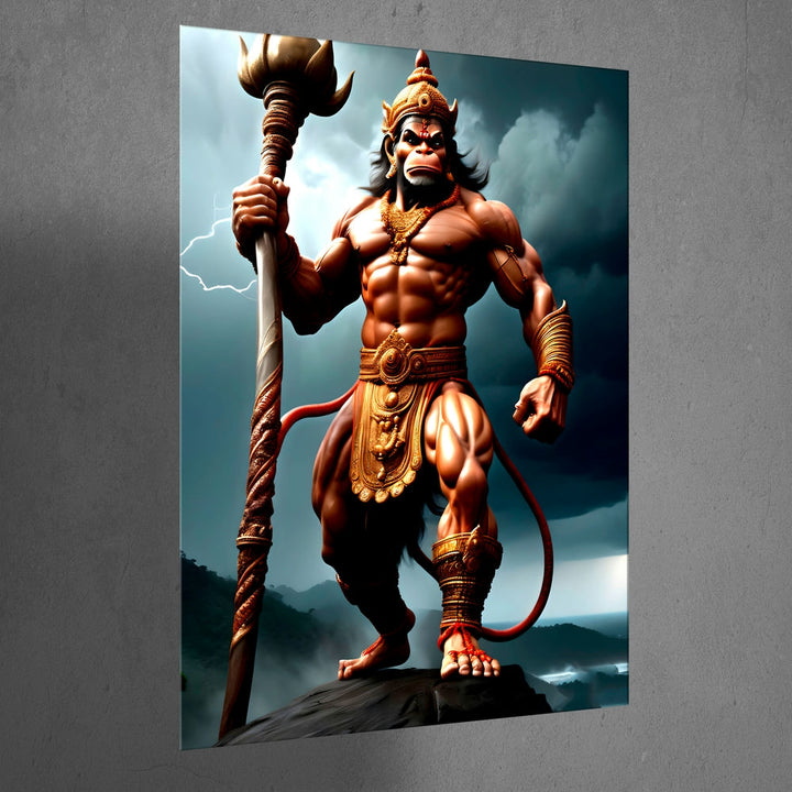 High-Quality Metal Posters - Lord Hanuman LH06 | Vibrant Colors & Sharp ...