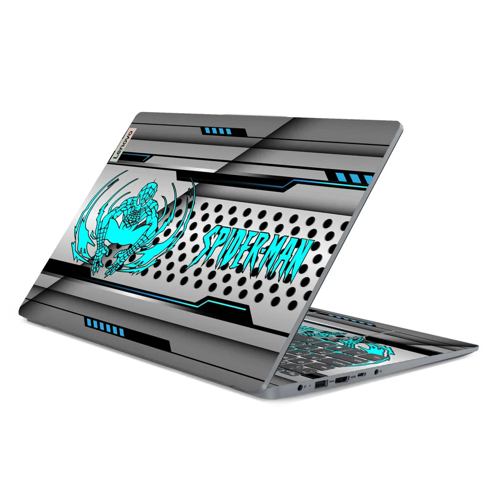 Spider-Man Cyan Tech Panel Laptop Skin | 3D Embossed 3M Vinyl – SkinsLegend