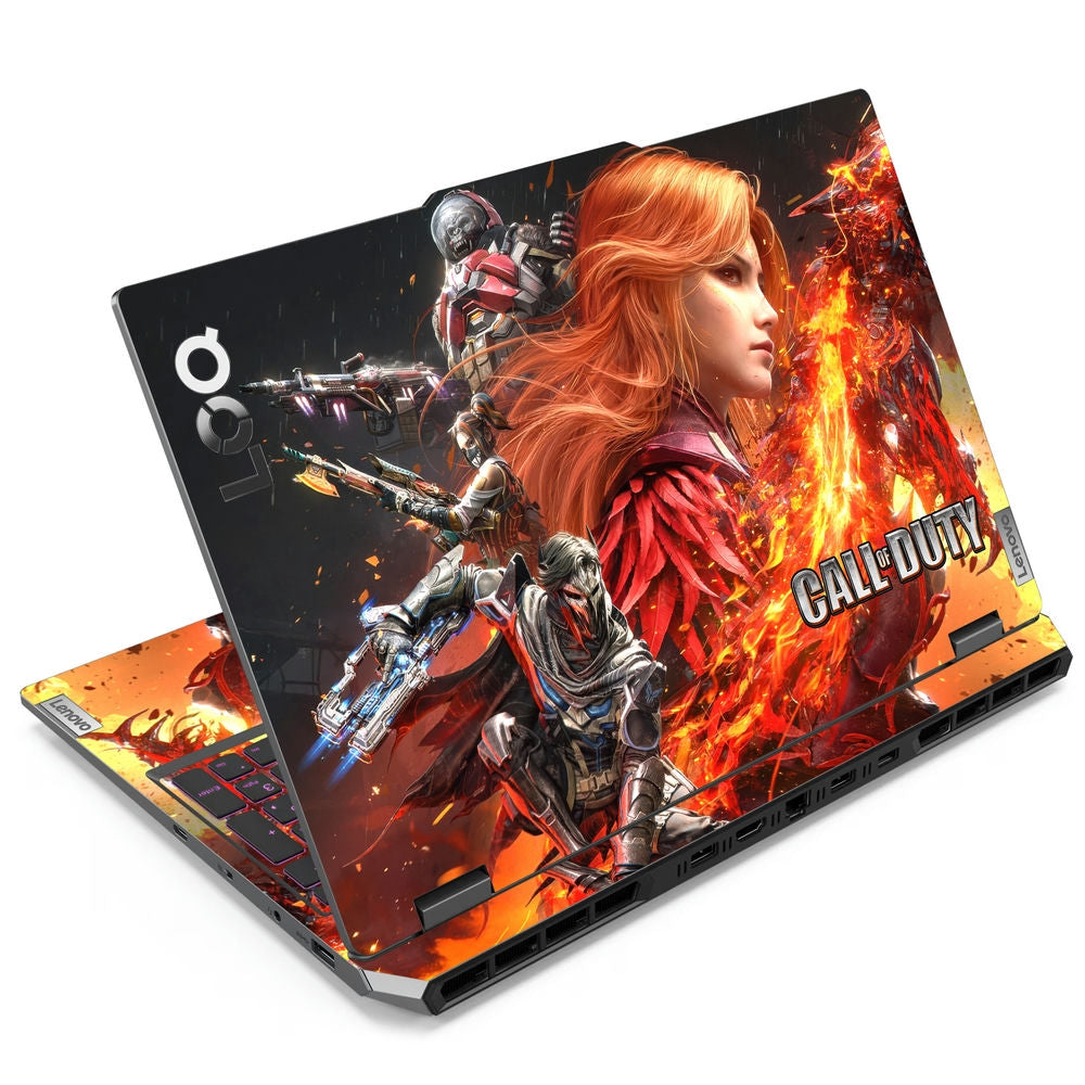 Shop Call of Duty Fiery Female Character Laptop Skin for Lenovo LOQ ...