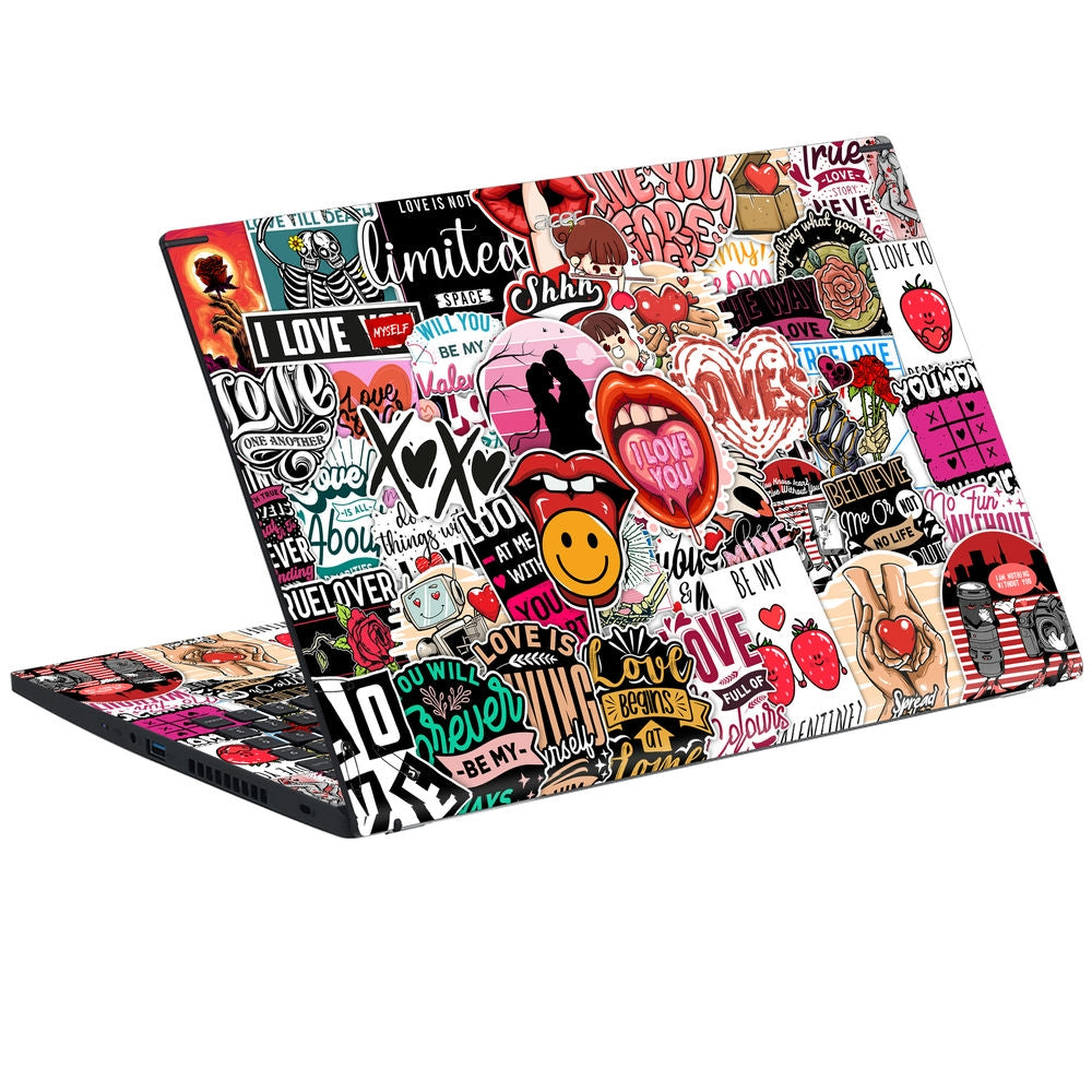 Shop Love Sticker Bomb Laptop Skin for Acer | Buy Online Now – SkinsLegend