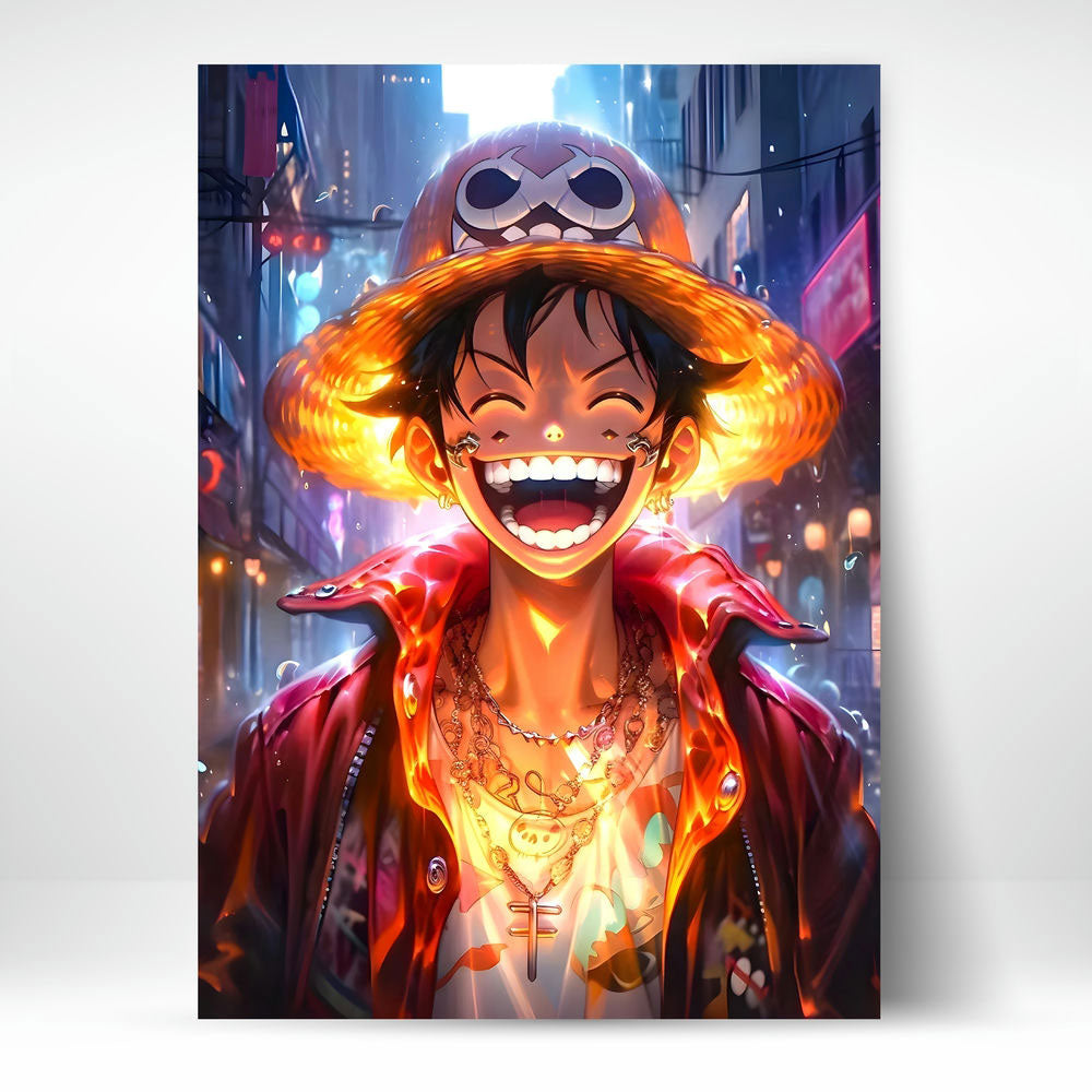 High-Quality Metal Posters - One Piece Monkey D Luffy OP08 | Vibrant ...