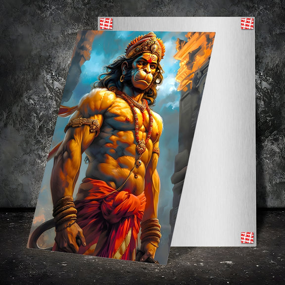 High-Quality Metal Posters - Lord Hanuman LH02 | Vibrant Colors & Sharp ...
