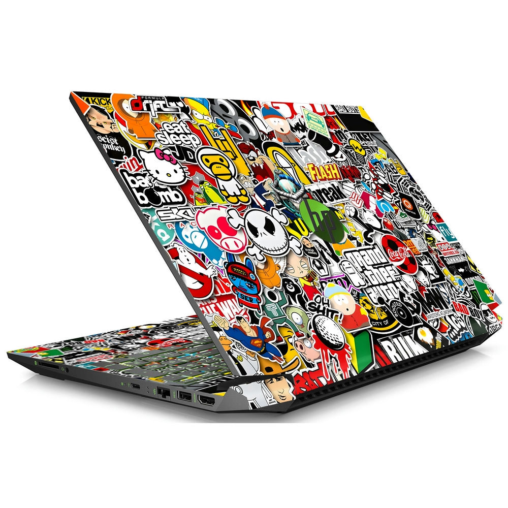 Shop Sticker Bomb Laptop Skin for HP | Buy Online Now – SkinsLegend