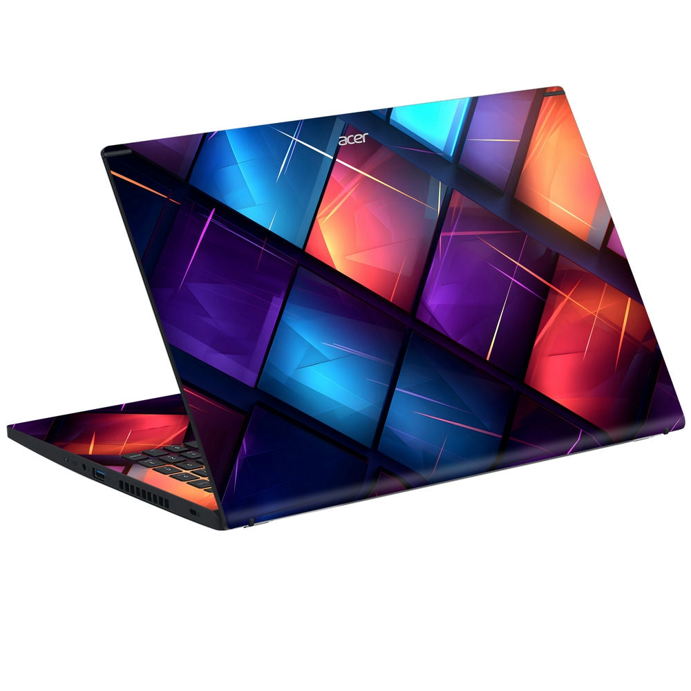 Shop Vivid Cube Gradient Mosaic Laptop Skin for Acer | Buy Online Now ...