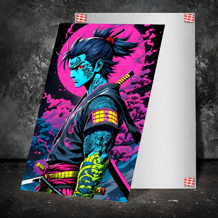 High-Quality Metal Posters - Anime Samurai Warrior | Vibrant Colors ...