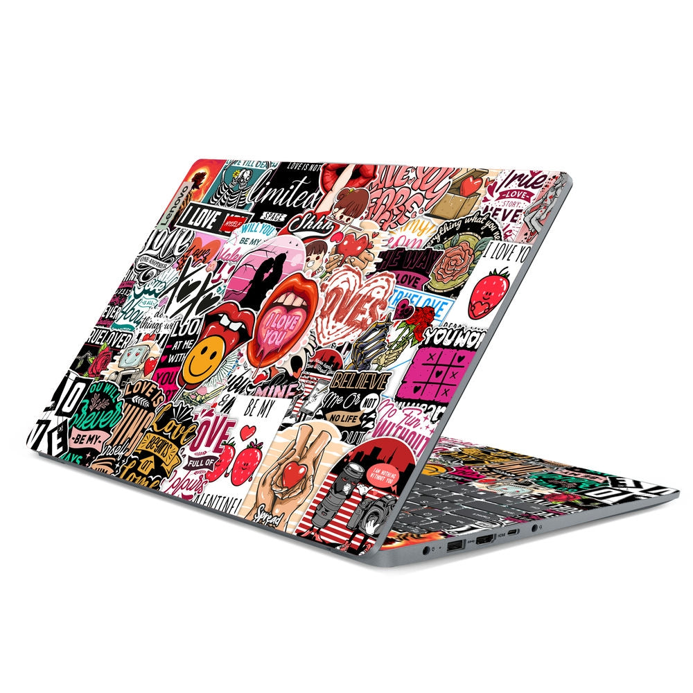 Shop Love Sticker Bomb Laptop Skin for Lenovo | Buy Online Now ...