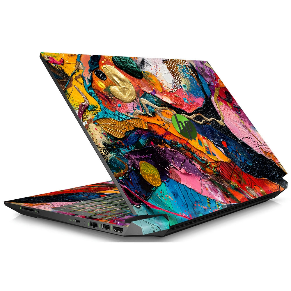 Shop Vibrant Abstract Color Splash Laptop Skin for HP | Buy Online Now ...