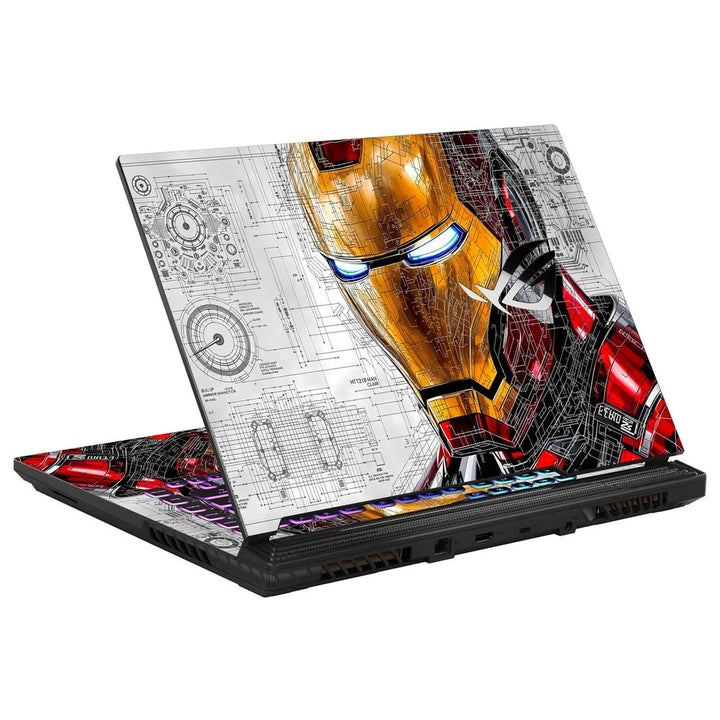Iron Man Blueprint 3D Embossed Laptop Skin | Buy Online Now – SkinsLegend