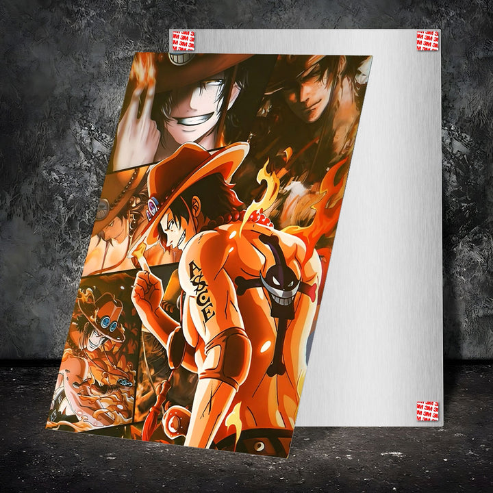 High-Quality Metal Posters - One Piece Portgas D Ace OP20 | Vibrant ...