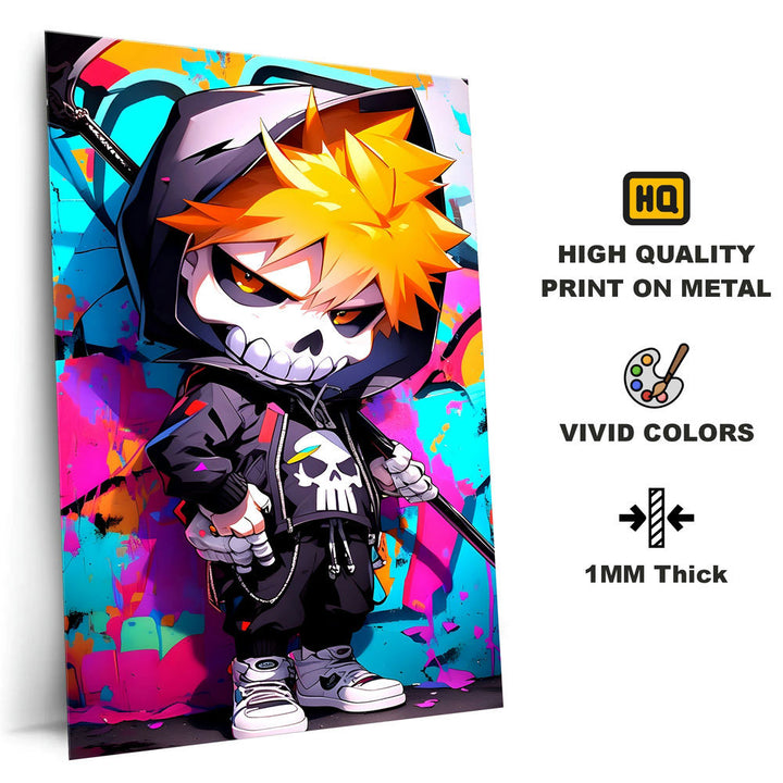 High-Quality Metal Posters - Anime Chibi Skull | Vibrant Colors & Sharp ...