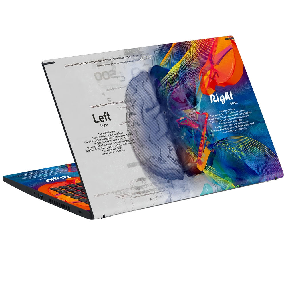 Shop Left Right Blue Brain Laptop Skin for Acer | Buy Online Now ...
