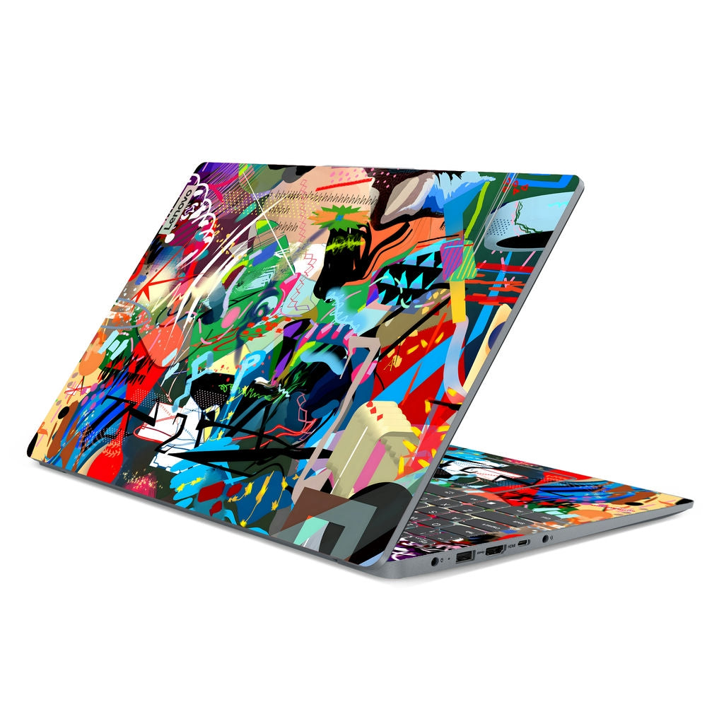 Shop Multicolour Graffiti Art Laptop Skin for Lenovo | Buy Online Now ...