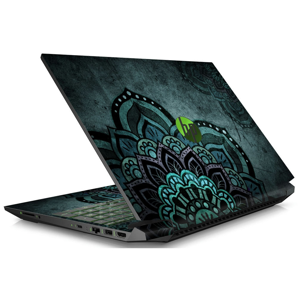 Shop Greenish Mandla Art Laptop Skin for HP | Buy Online Now – SkinsLegend