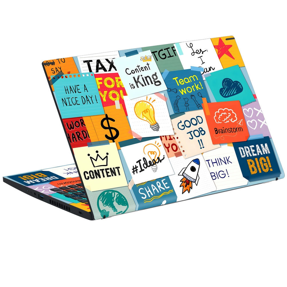 Shop Motivational Quotes Good Job Have A Nice Day Laptop Skin for Acer ...