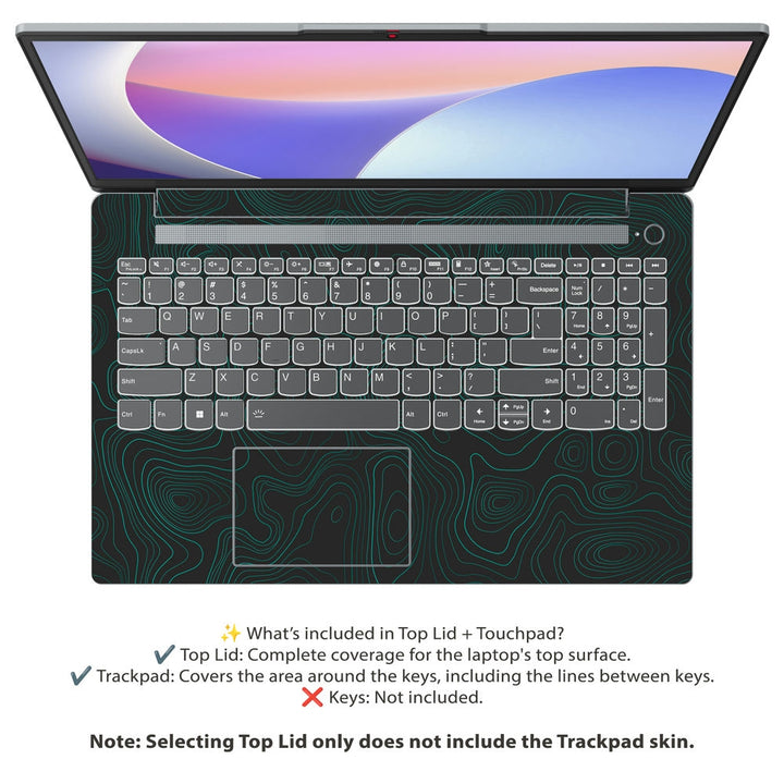 Shop Topography Pattern TP10 Laptop Skin for Lenovo | Buy Online Now ...