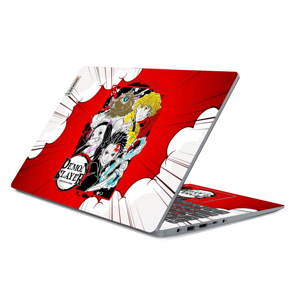 Demon Slayer Main Group Water Art Laptop Skin | 3D Embossed 3M Vinyl ...