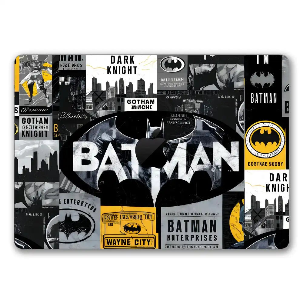 Batman Collage in Yellow and Black Style Laptop Skin for MacBook | Buy ...