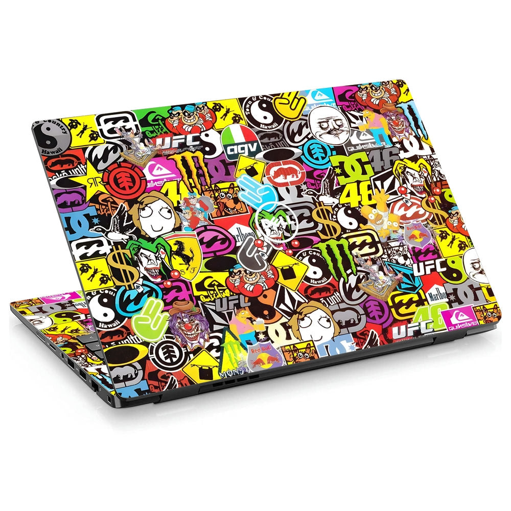 Shop Monster Sticker Bomb Laptop Skin for Dell | Buy Online Now ...