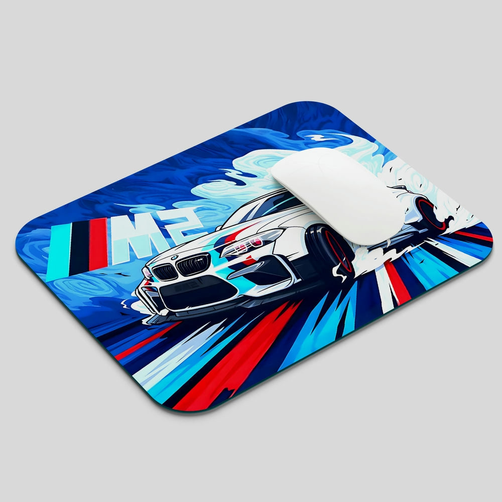 Stylish BMW M Sport White SplashAbstract Fluid Art Mouse Pad - Premium ...