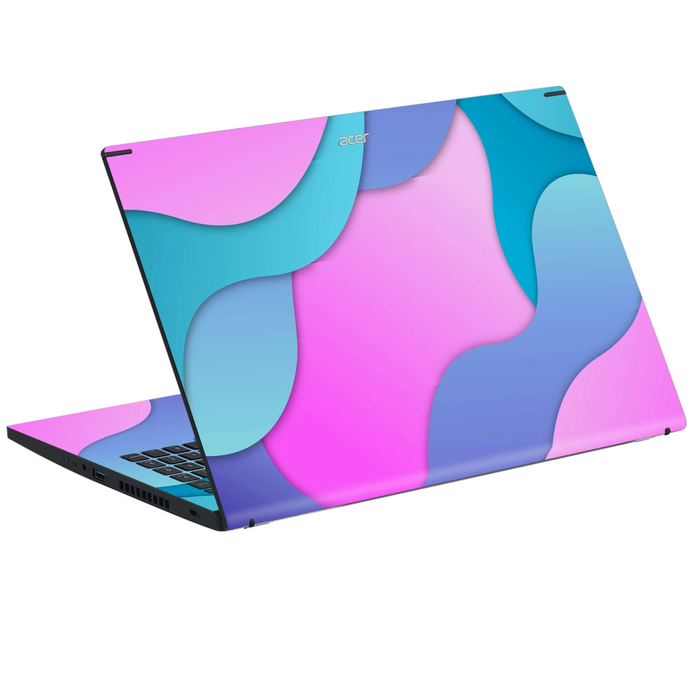 Shop Pink and Blue Flowing Fluid Art Laptop Skin for Acer | Buy Online ...
