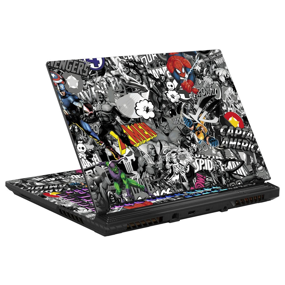 Shop Superheroes Sticker Bomb Laptop Skin for Asus | Buy Online Now ...