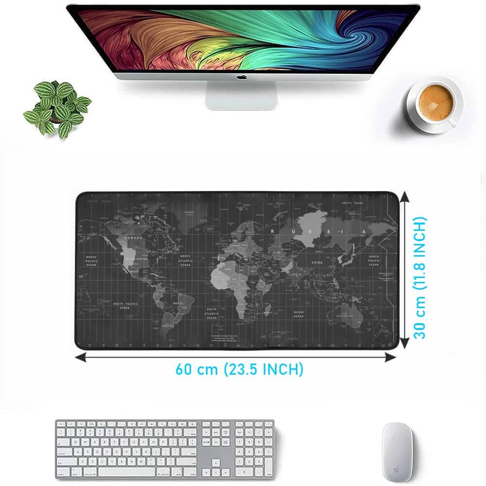 World Map Anti-Slip Extended Desk Mat Gaming Mouse Pad | SkinsLegend