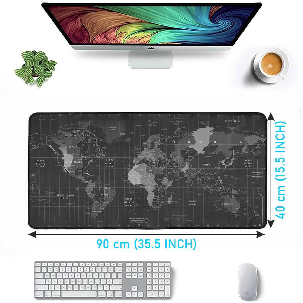 World Map Anti-Slip Extended Desk Mat Gaming Mouse Pad | SkinsLegend