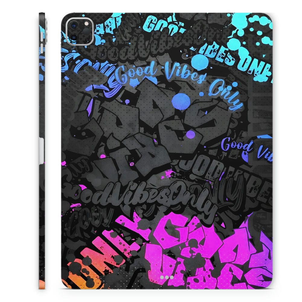 Good Vibes on Black Tablet Skin Wrap - Elevate Your Tablet's Look ...