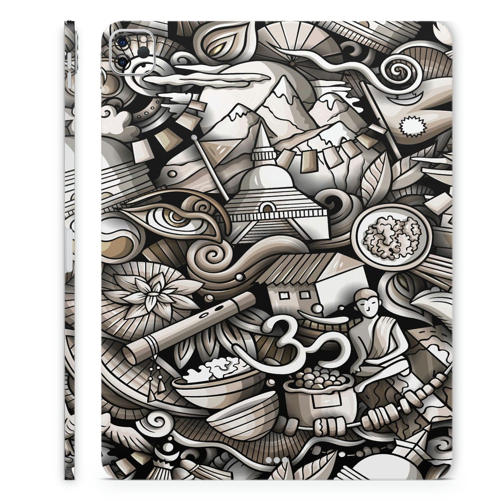 Om Doodle Art Tablet Skin Wrap - Elevate Your Tablet's Look – SkinsLegend