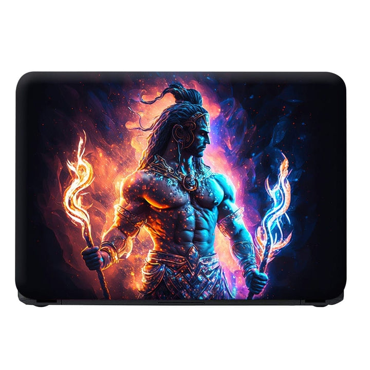 Shop Lord Shiva Fire Art Purple Black Shaded Laptop Skin | Buy Online ...