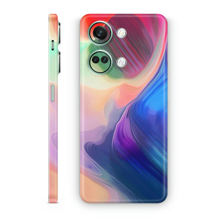 Mobile Skin Wrap Dark Blue Red Stroke Art : Protect Your Phone and Add ...