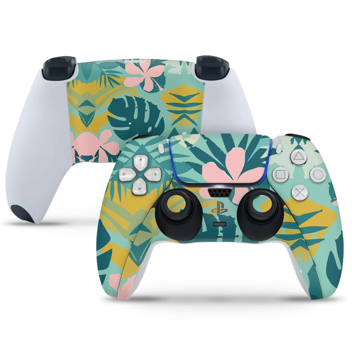 PlayStation 5 Controller Skin - Dark Blue Leaf – SkinsLegend