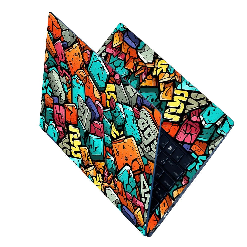 Shop A Close Up of a Bunch of Cartoon Laptop Skin | Buy Online Now ...