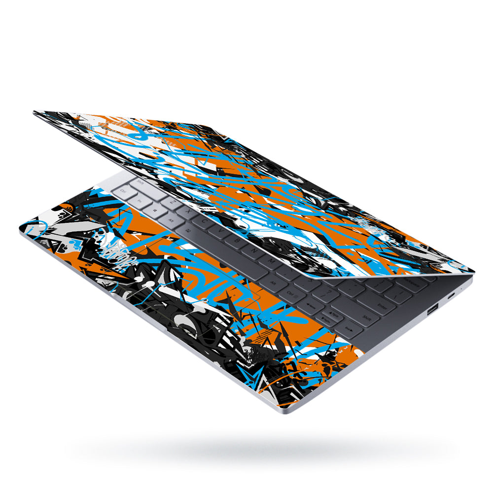 Shop Orange Blue Black Graffiti Laptop Skin | Buy Online Now – SkinsLegend