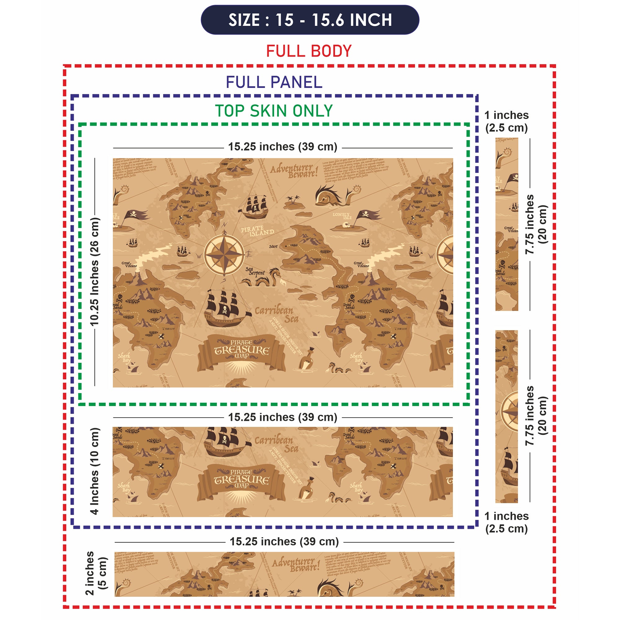 Shop Pirates Treasure Brown Laptop Skin | Buy Online Now – SkinsLegend