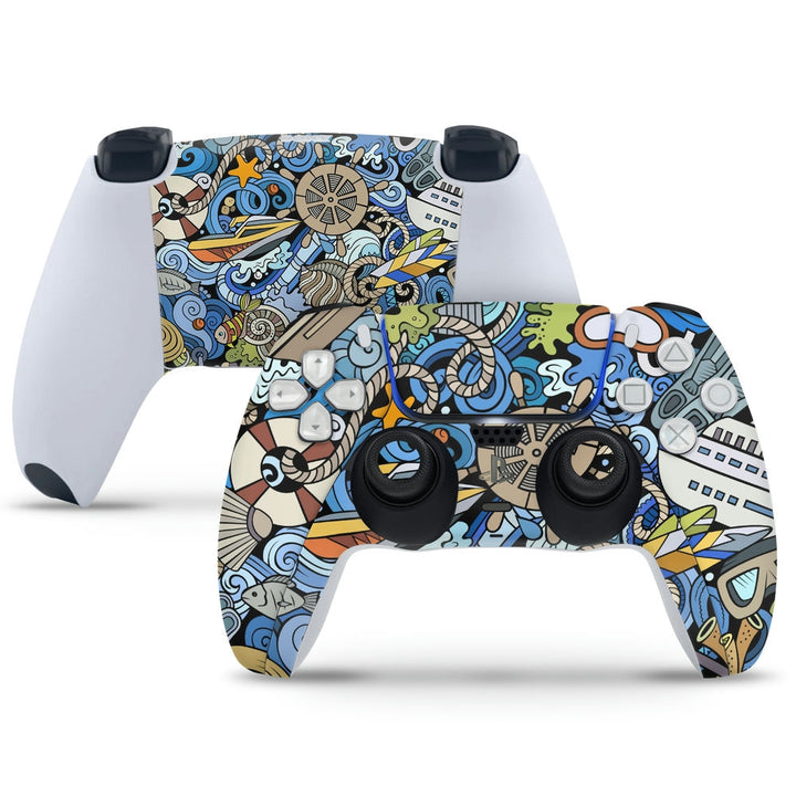 PlayStation 5 Controller Skin - Ocean Doodle – SkinsLegend