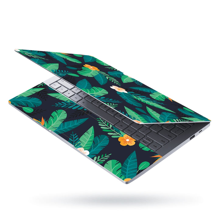 Shop Greenish Tropical Leaves Laptop Skin | Buy Online Now – SkinsLegend