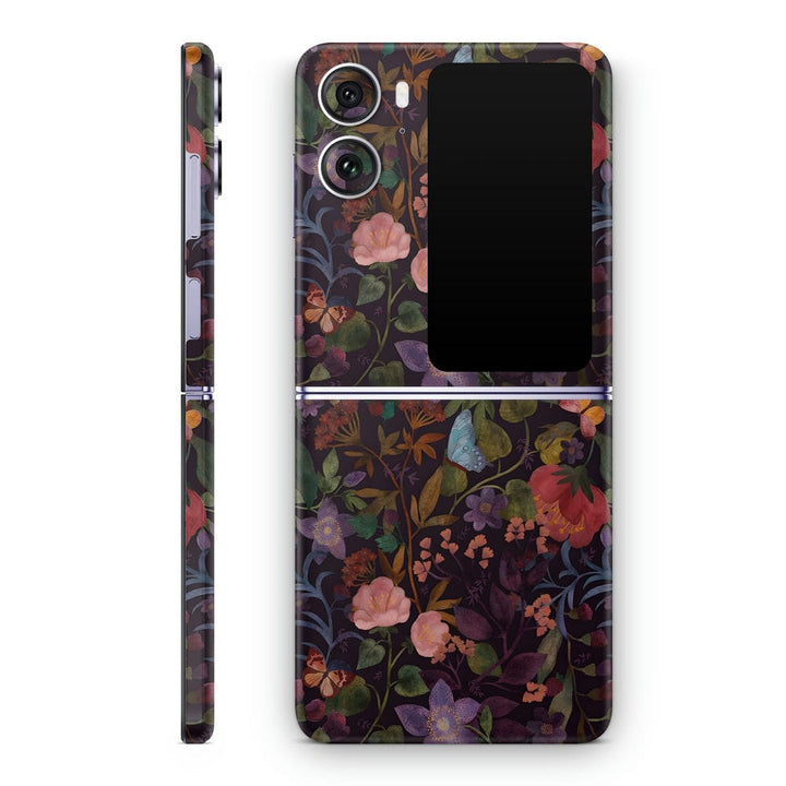 Mobile Skin Wrap Dark Floral Art : Protect Your Phone and Add a Touch ...