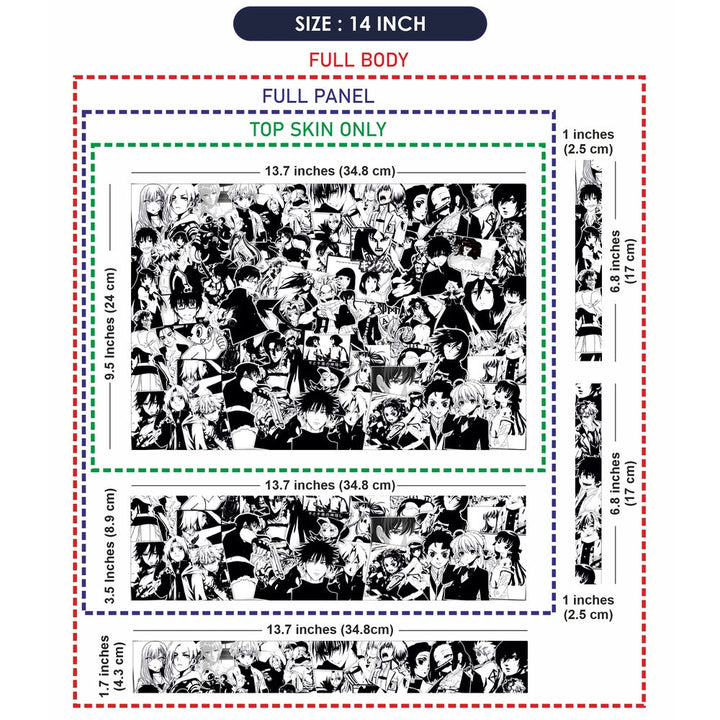 Shop Anime Sticker Bomb BW DS2 Laptop Skin | Buy Online Now – SkinsLegend