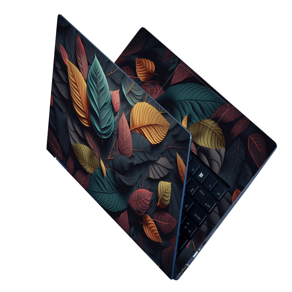 Shop Colorful Leaves Generative Ai Laptop Skin | Buy Online Now ...