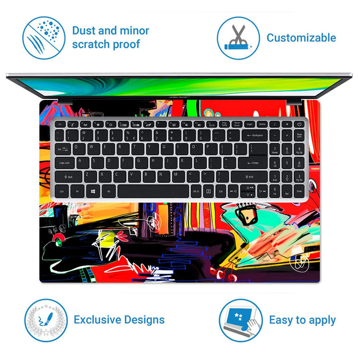 Shop Urban Graffiti Red Shaded Laptop Skin | Buy Online Now – SkinsLegend