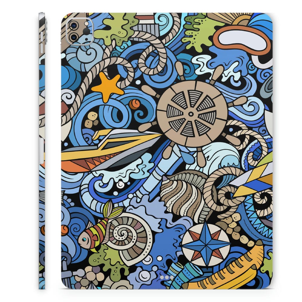Sea Doodle Tablet Skin Wrap - Elevate Your Tablet's Look – SkinsLegend