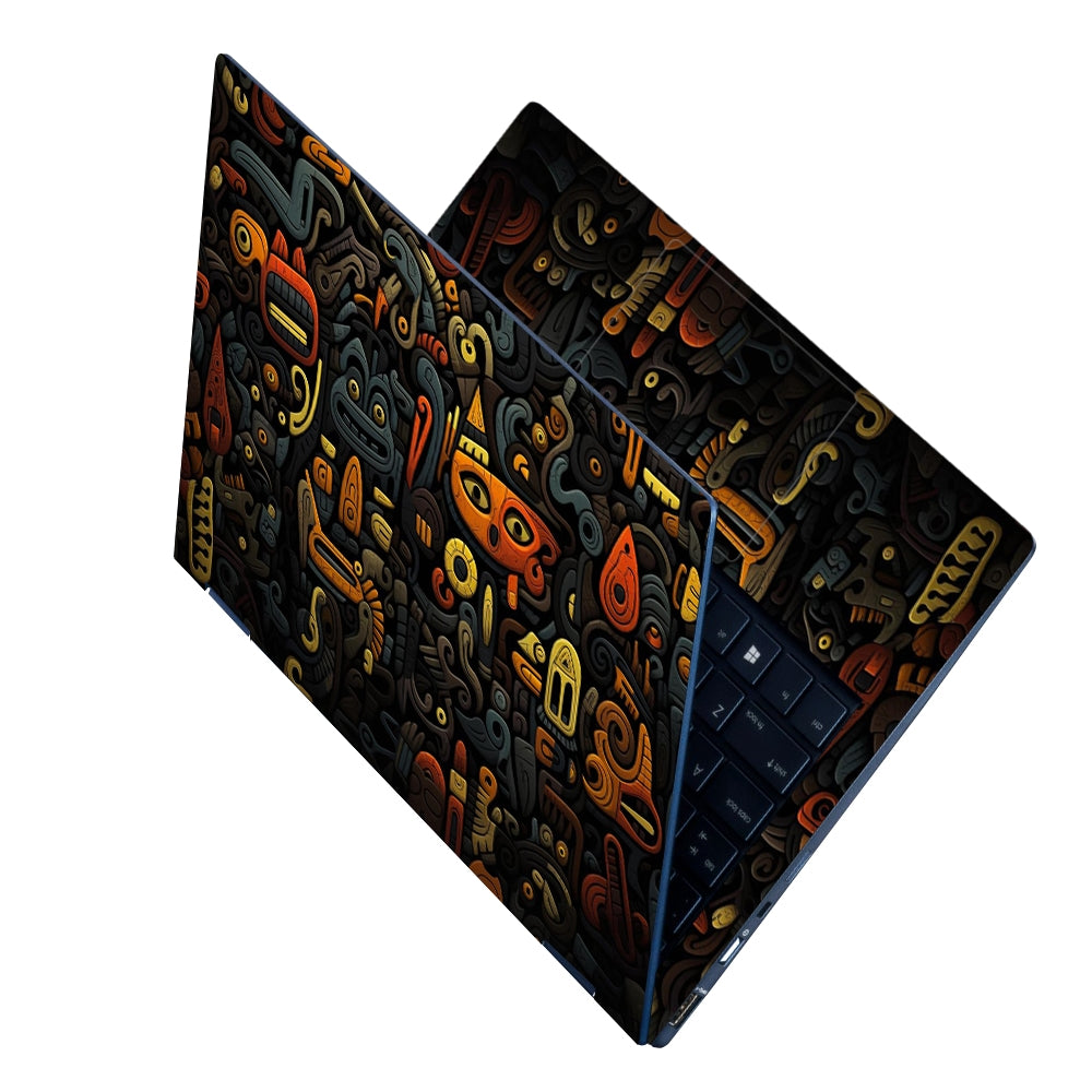 Shop A Colorful Illustration Digital Art Black Laptop Skin | Buy Online ...