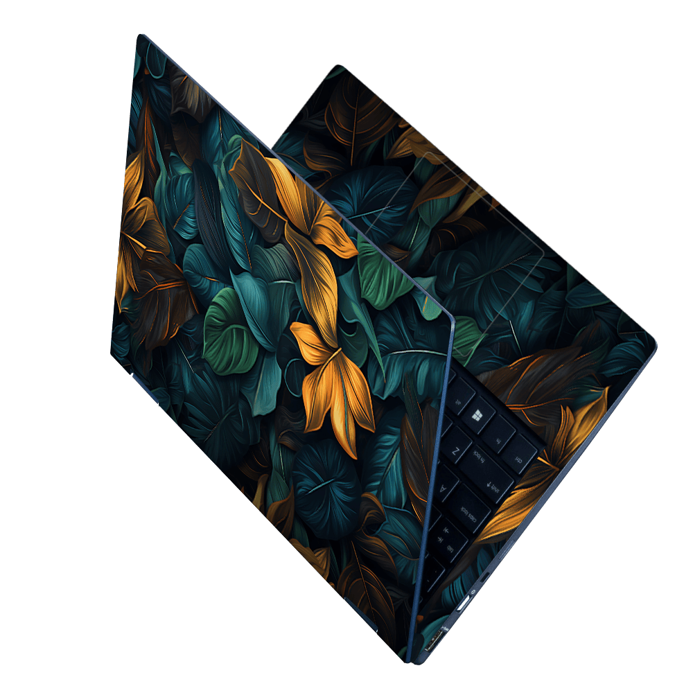 Shop Floral Tropical Pattern on Plant Leaves Laptop Skin | Buy Online ...