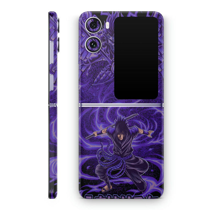 Mobile Skin Wrap Anime Sasuke Uchiha Blue Design : Protect Your Phone ...