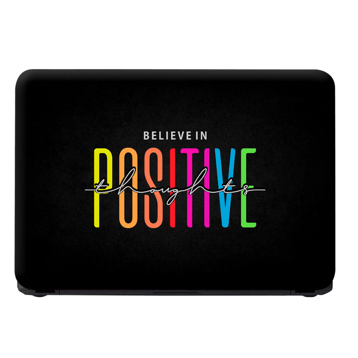 Shop Believe in Positive on Black Laptop Skin | Buy Online Now ...